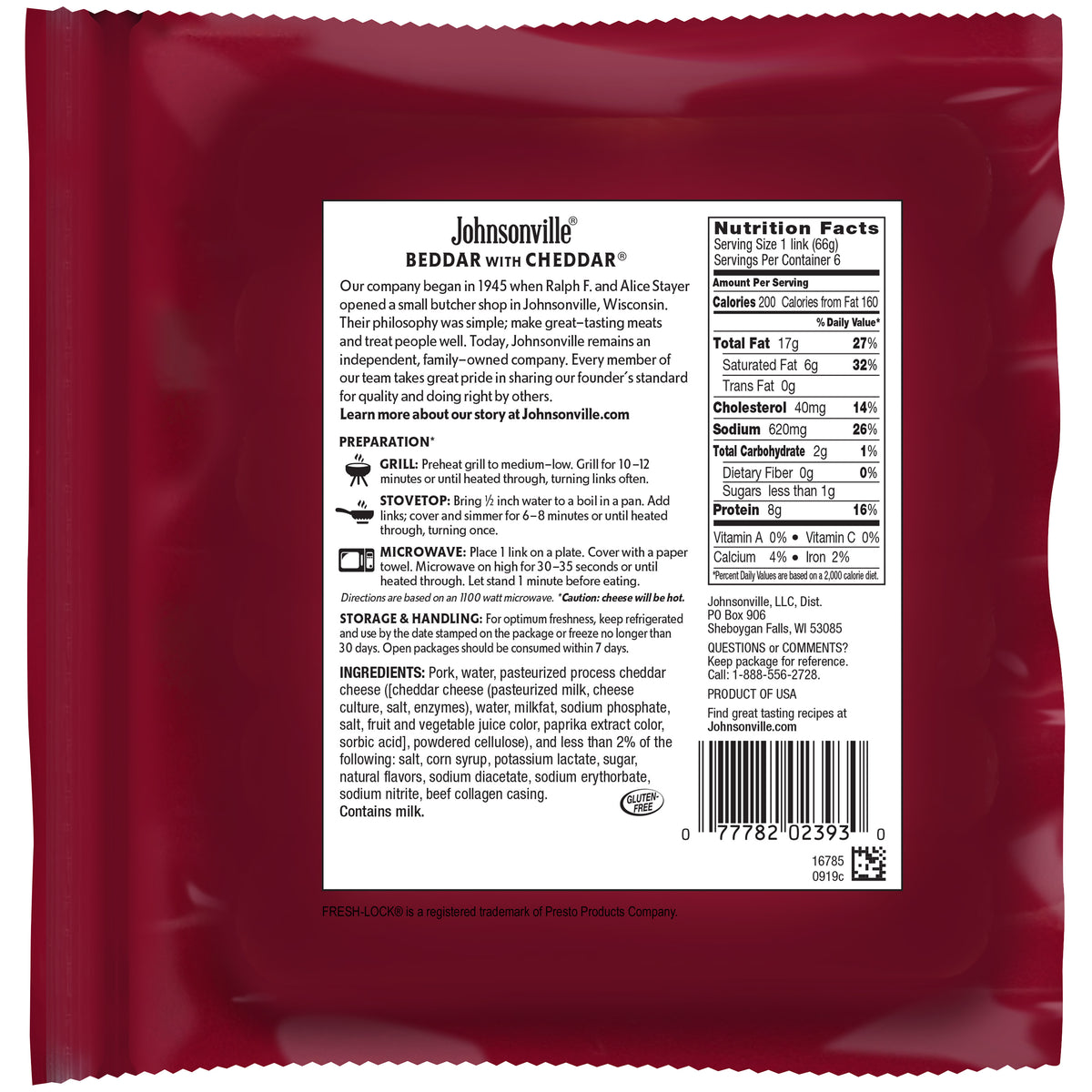 Beddar with Cheddar Smoked Sausage 6-Packages – Johnsonville Marketplace