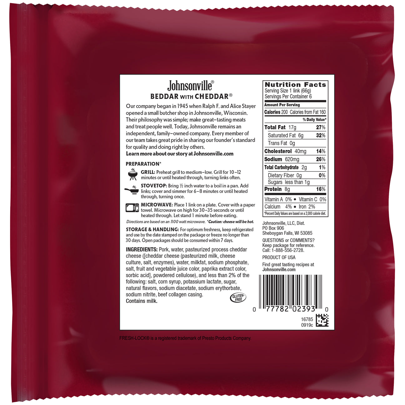 Beddar with Cheddar Smoked Sausage 6-Packages – Johnsonville Marketplace