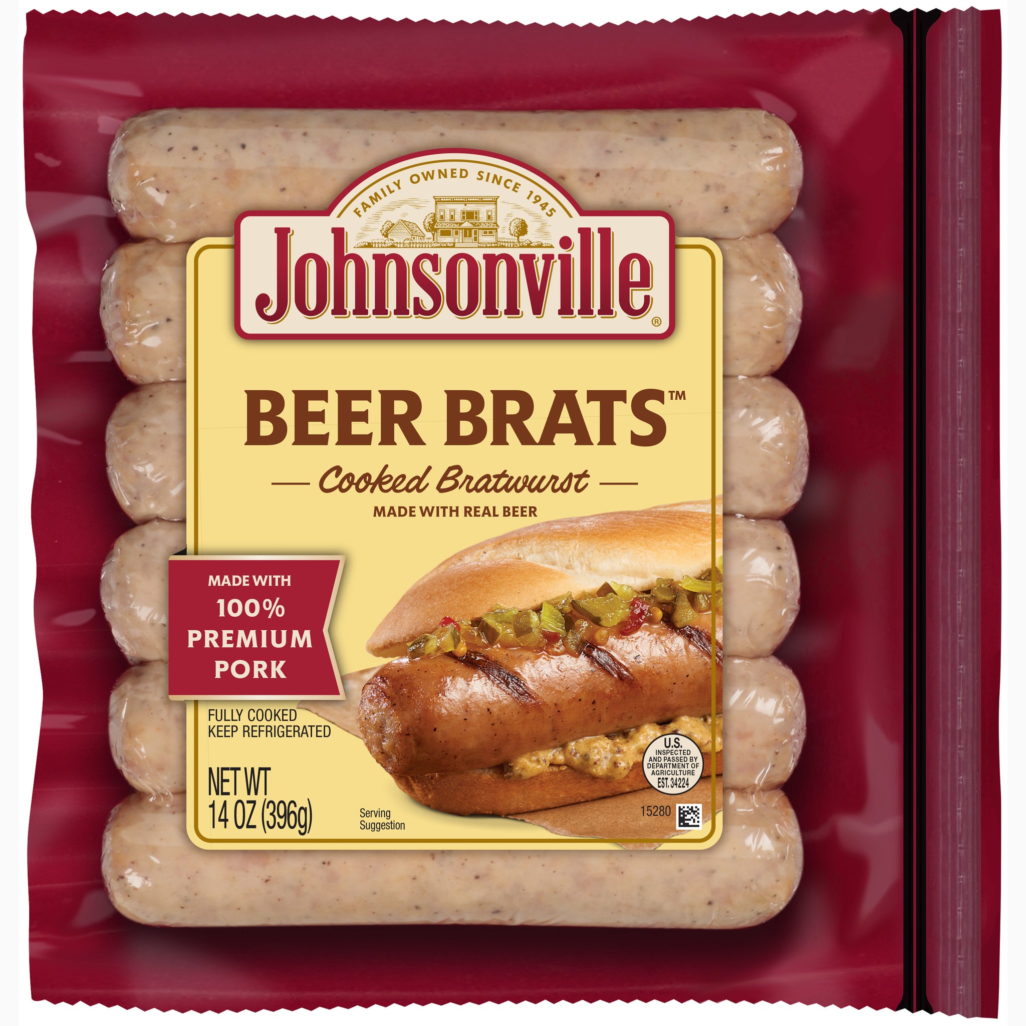 Beer Brats Cooked Bratwurst 6-packages – Johnsonville Marketplace