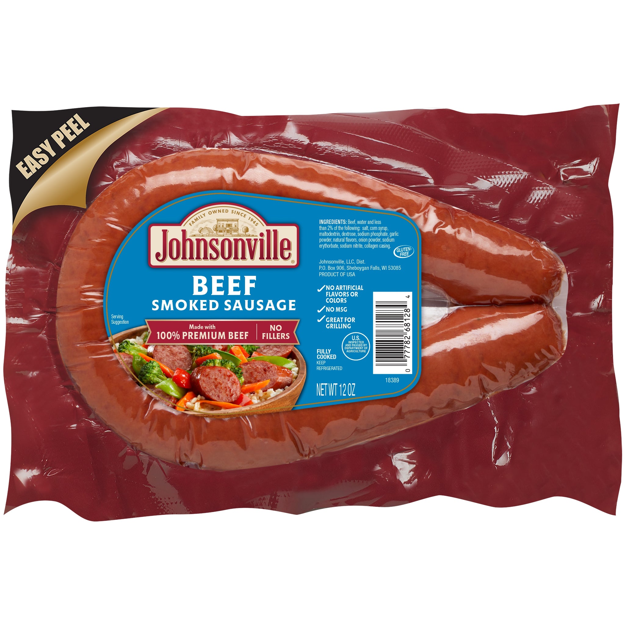 Beef Smoked Sausage 6-packages – Johnsonville Marketplace