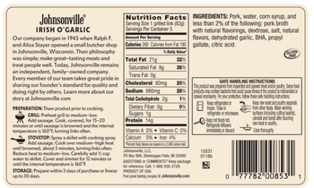 Irish O 'Garlic 6-Packages – Johnsonville Marketplace
